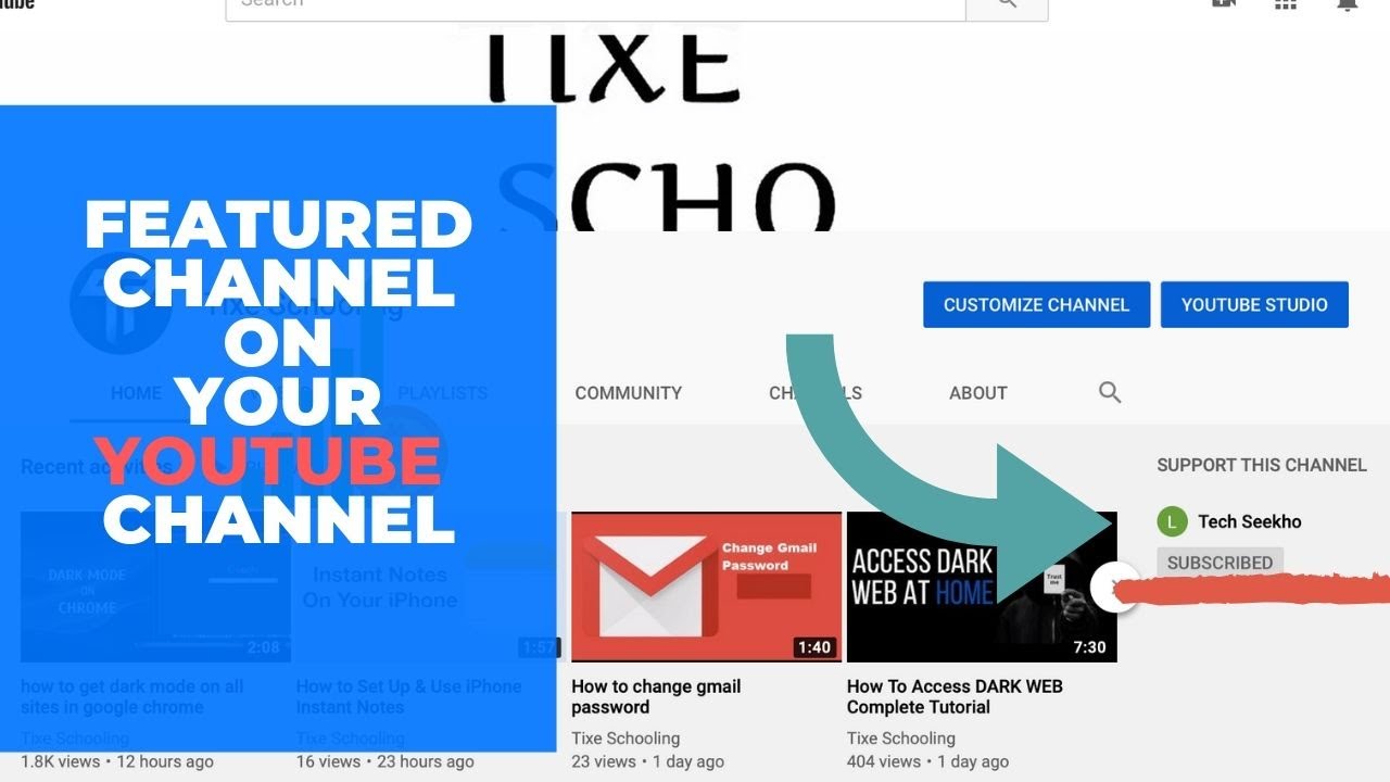 how to add featured channel on your youtube channel - YouTube
