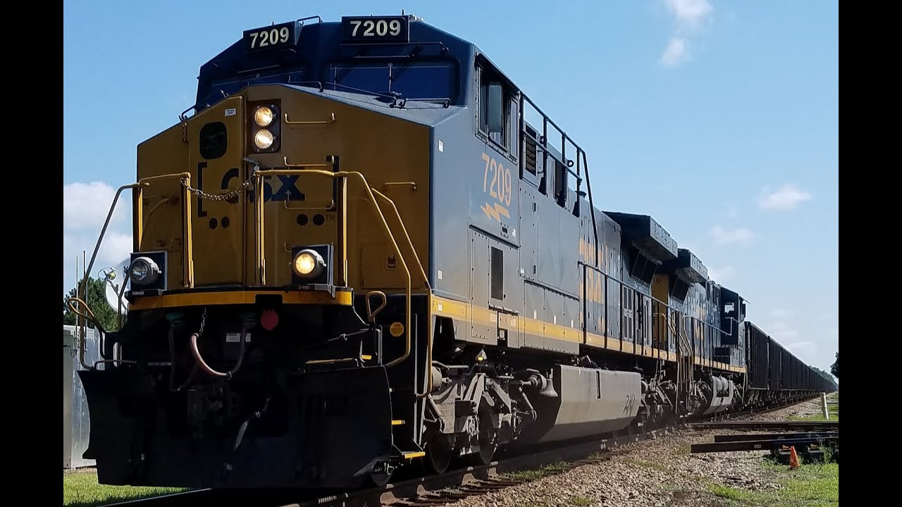 CSX Coal Train T442 With CSX Leader 7209 At Pembroke NC On The CSX A ...