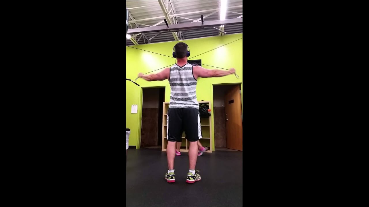 High Cable Rear Delt Flyes - YouTube