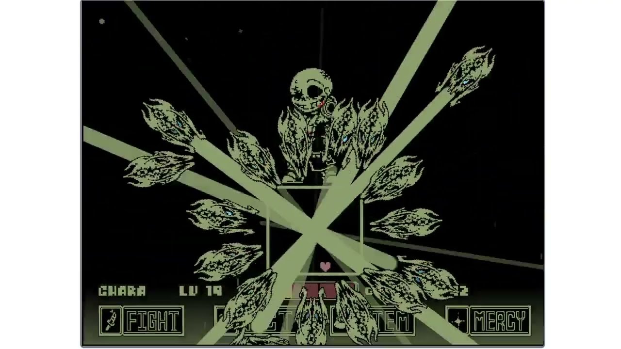 【OUT SPARE SANS FIGHT】phase1~2 completed（phase1 no heal） - YouTube