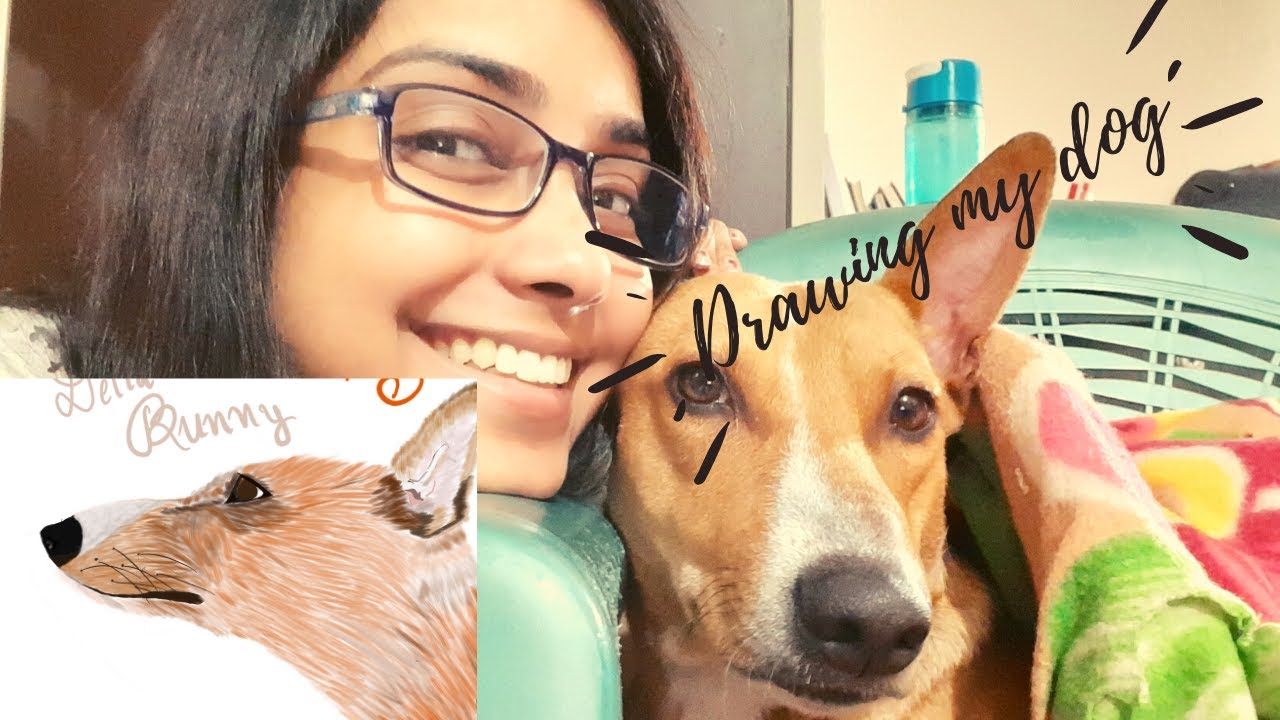 Drawing my dog | Digital animal portrait | Celebrating 2k subscribers ...