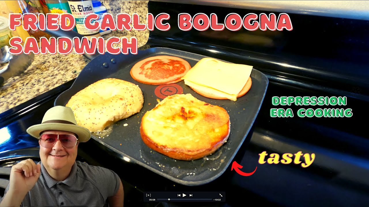 How to Make a Depression Era Fried Bologna Sandwich and Potato Wedges ...