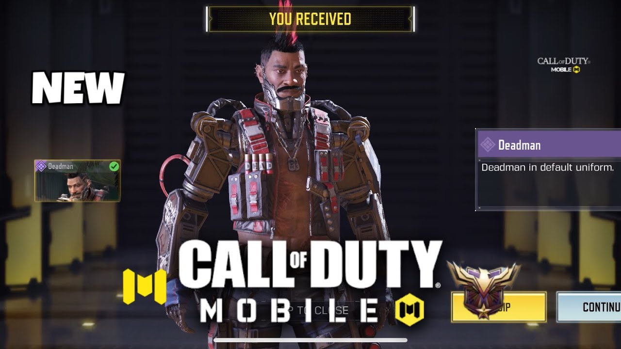 *NEW* DEADMAN SKIN UNLOCKING ON COD MOBILE UNLOCKING TIER 35 BATTLE ...