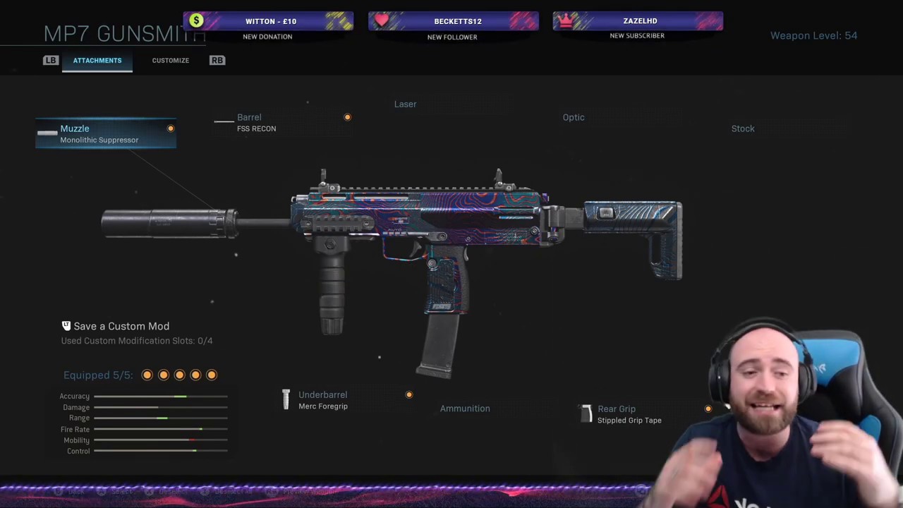 AGGRESSIVE MP7 GUN BUILD/REVIEW - YouTube