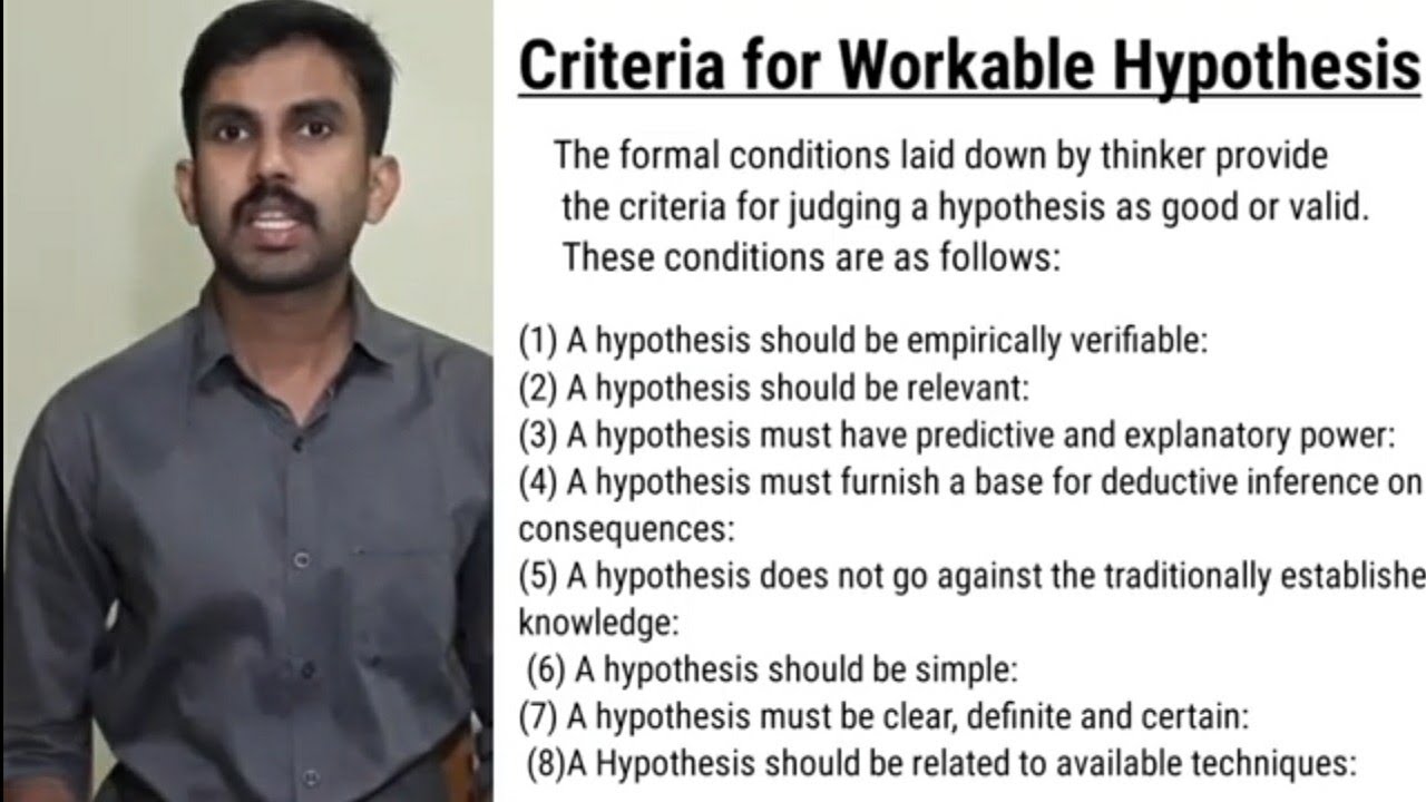 Criteria for Workable Hypothesis | MCO 03 | Unit 2 | Part 2 - YouTube