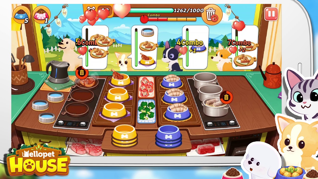 Hellopet House - tycoon, casual, pets, food-serving game - YouTube