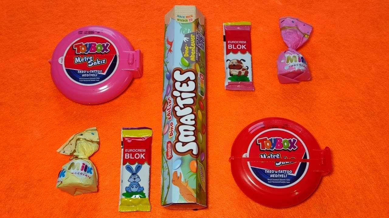 Some Lots Of Candies | Unpacking Delicious Smarties With Yummy Bubble ...