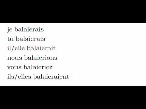 French conjugation = Balayer - YouTube