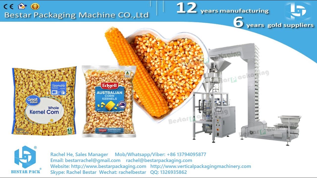 Corn kernels 2KG pouch automatic weighing packaging machine with ...