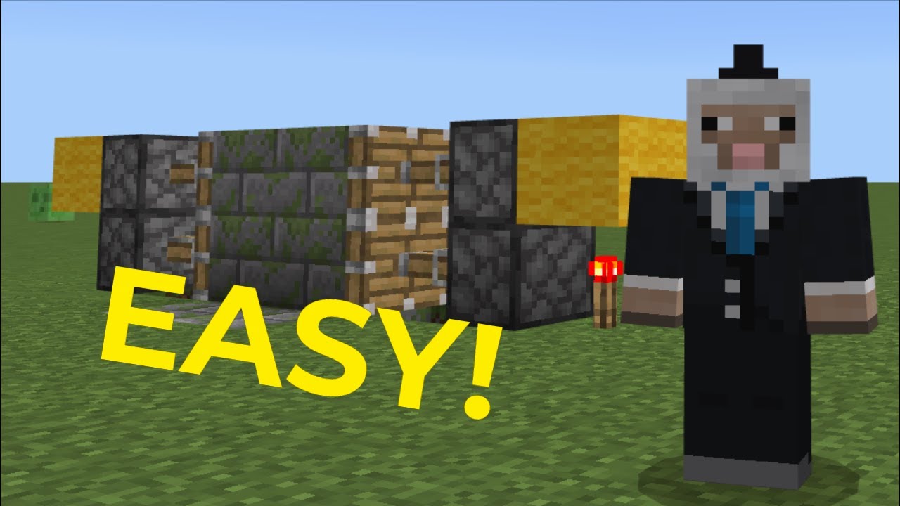 HOW TO MAKE EASY 2X2 PISTON FOR FOR MINECRAFT BEDROCK TUTORIAL! - YouTube