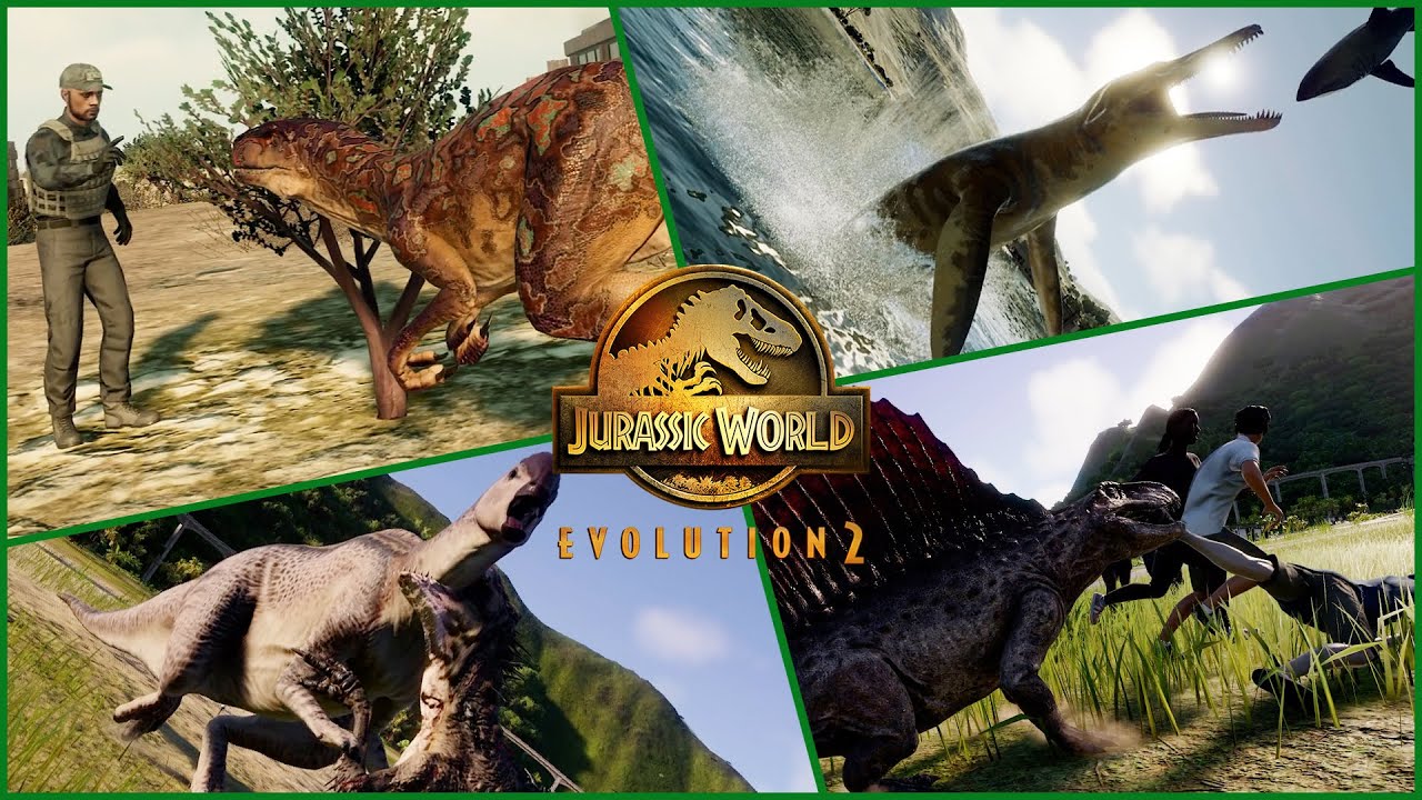 Epic moments of dinosaur fighting and hunting 🦕 EP32 - Jurassic World ...