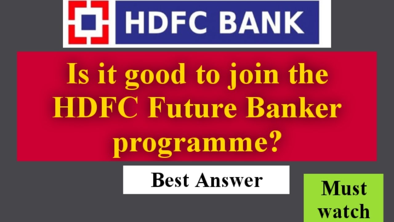All about HDFC future banker program | Manipal PGDBF banking course ...
