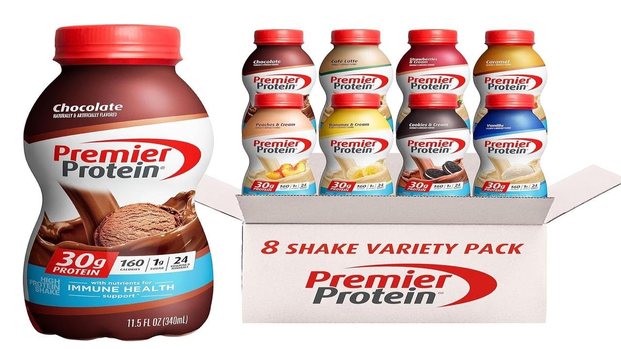 premier protein protein shake 8 flavor variety pack 30g protein 1g ...