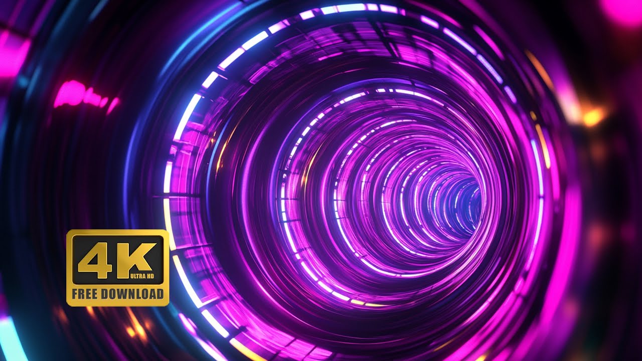 4K Rotating Light Beam Abstract | Neon Synthwave Vortex Art - YouTube