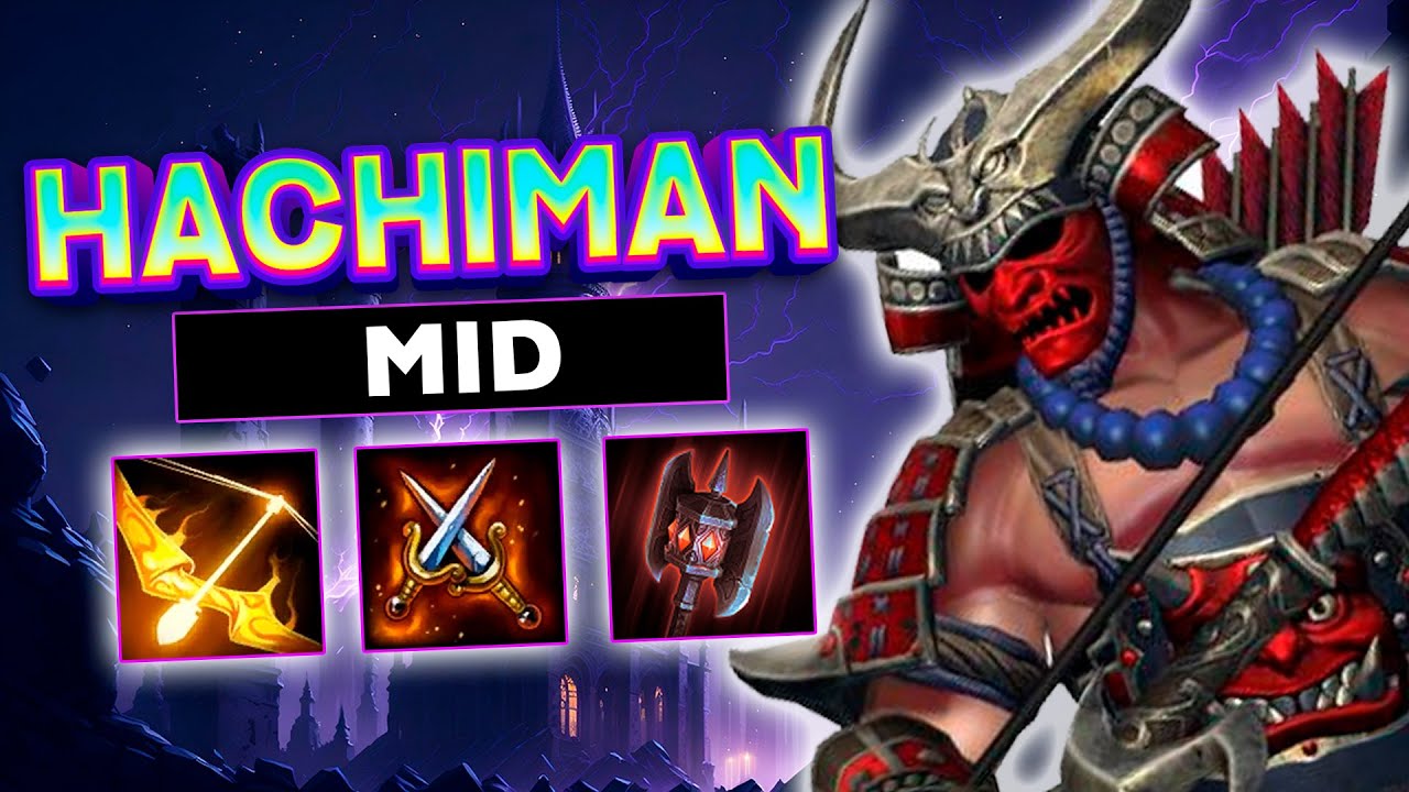 HACHIMAN MID - ADZZZZZs en MEDIO - SMITE Master Conquest - YouTube