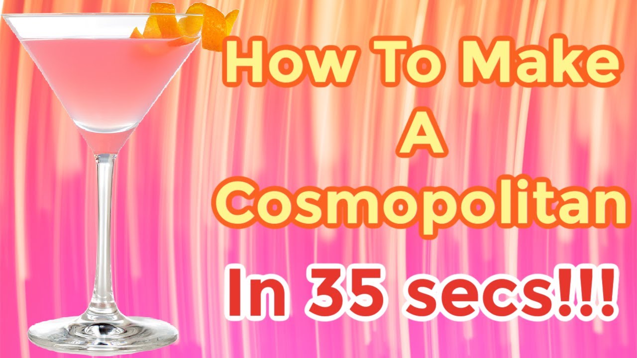 How To Make A Cosmopolitan Cocktail - YouTube