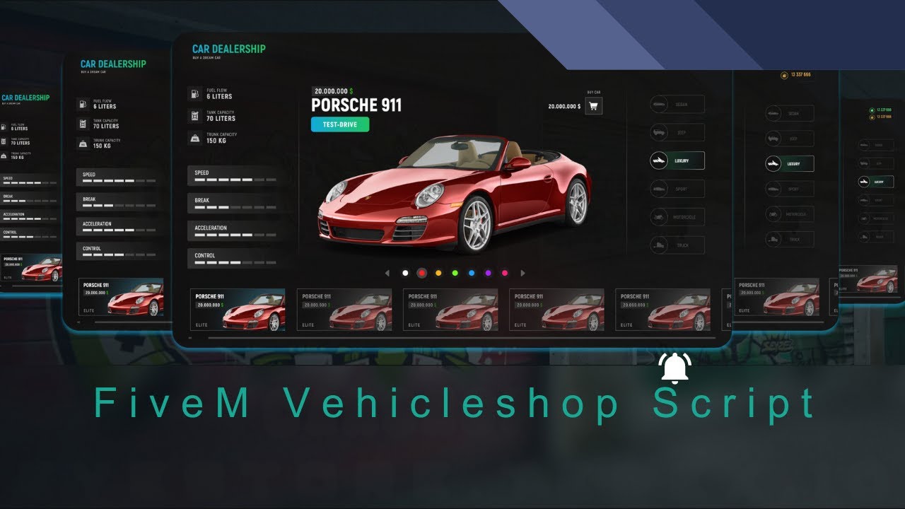 fivem vehicleshop script for your Roleplay servers | Fivem.store - YouTube