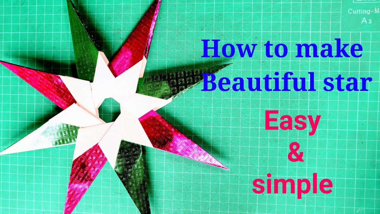 DIY | How to make beautiful paper star / paper origami | PAPER CRAFT ...