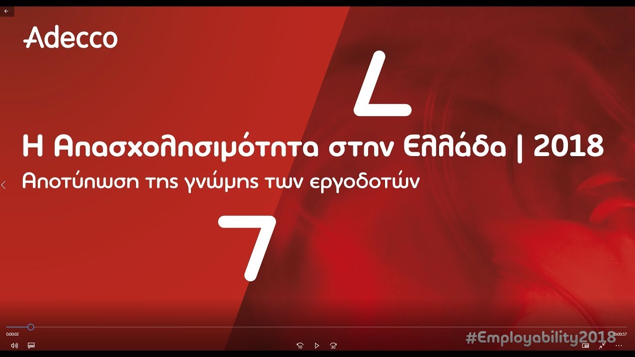 Απασχολησιμότητα στην Ελλάδα 2018 - Η γνώμη των εργοδοτών - YouTube