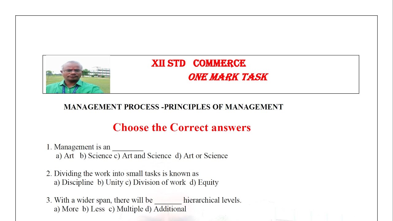 12th Standard Commerce One Marks Question Bank 2021 - 22 | 12th Std ...