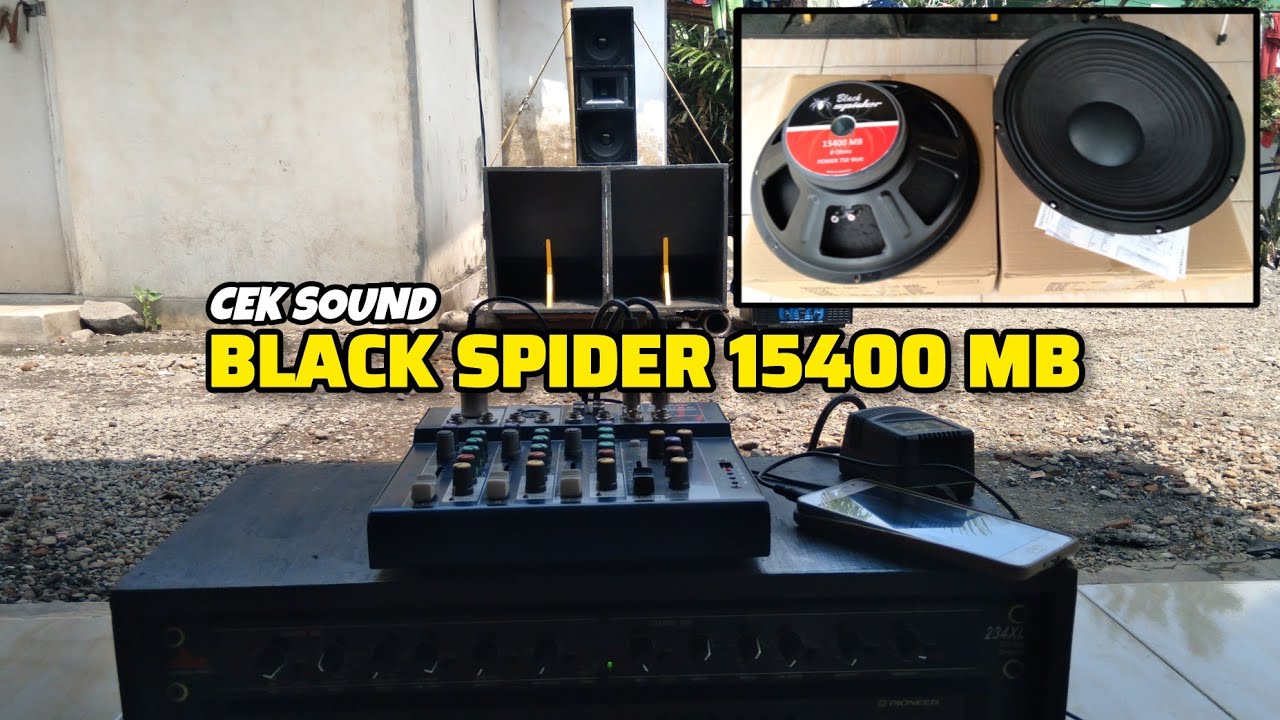 Cek sound box turbo 15 inch speaker black spider 15400 mb - YouTube