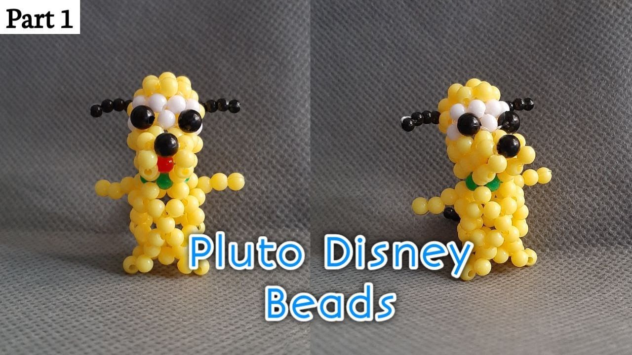 How to Make a Pluto Dog Beaded Keychain Part 1 // DIY BEADS // Cara ...