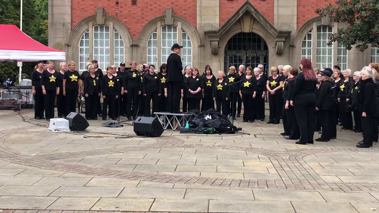 Roar North Wales Rock Choir at Wrexham Singing Streets festival 28th ...