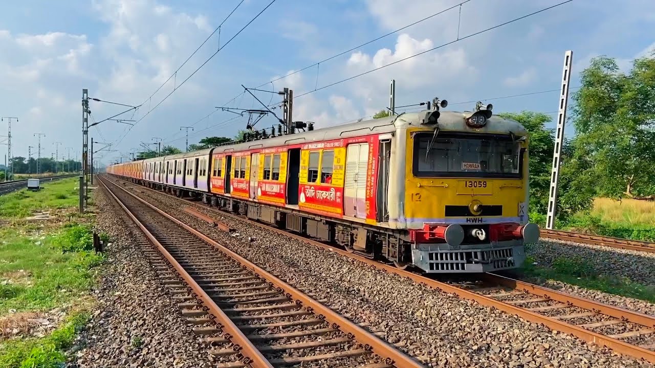 🔴 Bardhman Howrah Local Arrival At Modhusudan pur || Indian railways ...
