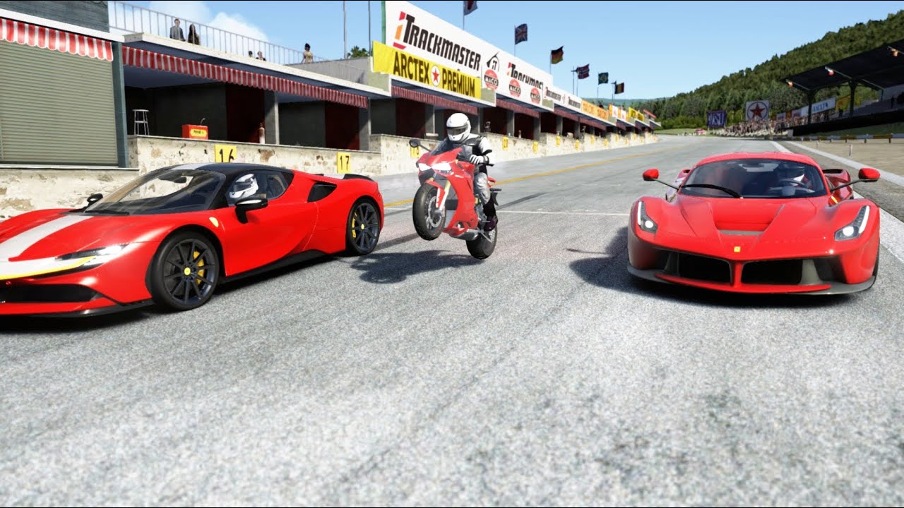 Ducati Superbike Panigale 1299 S vs Ferrari SF90 Stradale vs Ferrari ...