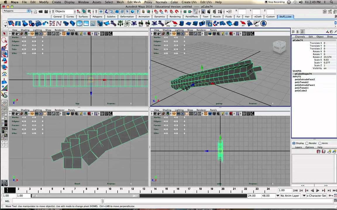 Modeling Stairs In Maya, Part 2 of 2 - YouTube