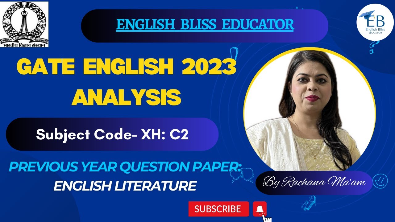 GATE 2023 PYQ: English Literature | Complete Solution || GATE Previous ...