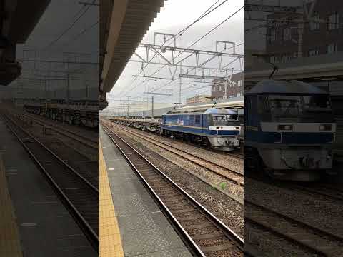 EF 210−335号機＋レールチキ9B[8090レ]JR東海草薙駅通過撮影！2025.3.31 - YouTube