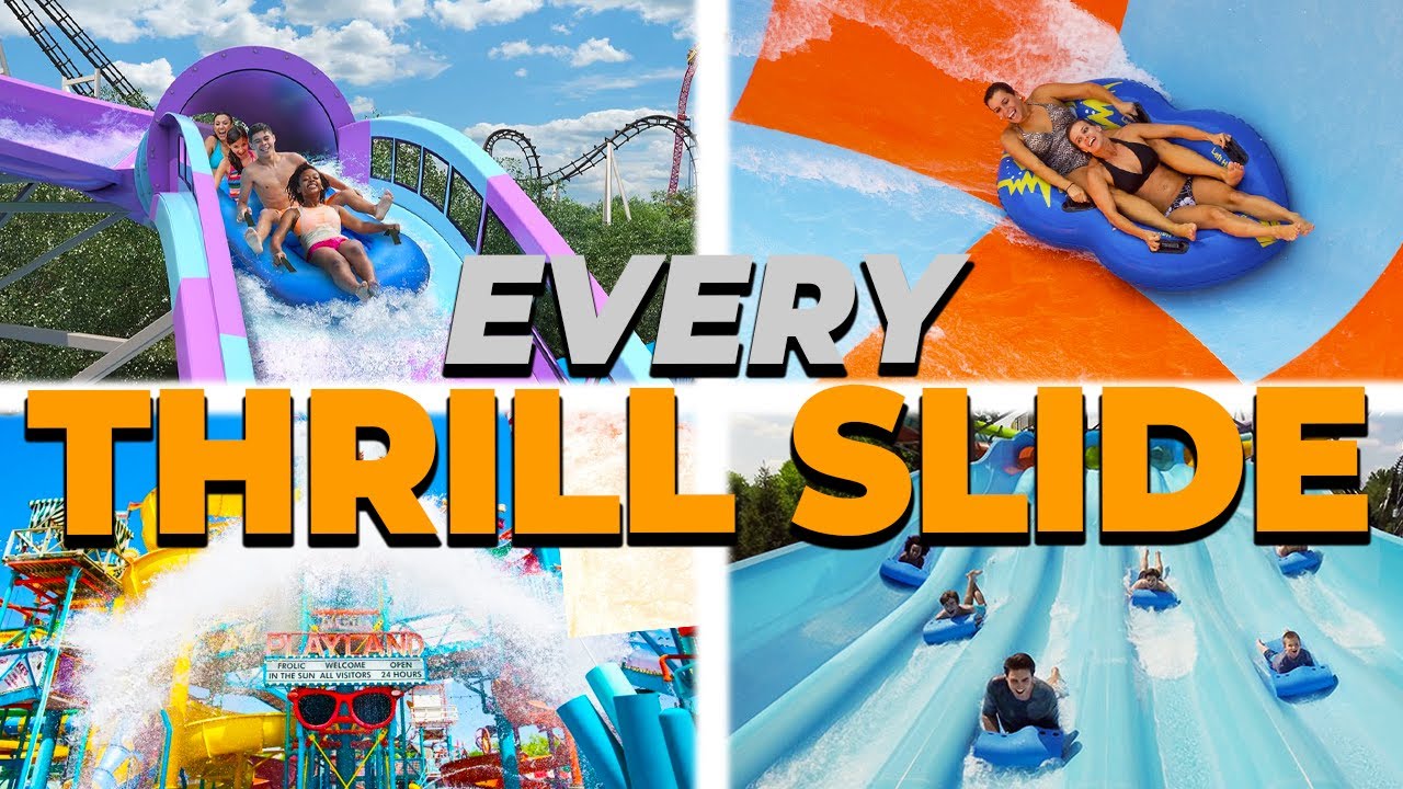 Every Thrill Slide at The Boardwalk Water Park at Hersheypark (With On ...