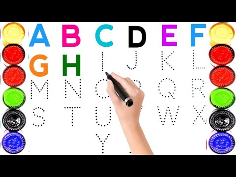 A to Z alphabet abcd dotted lines for toddlers | ABCD kids study | abc ...