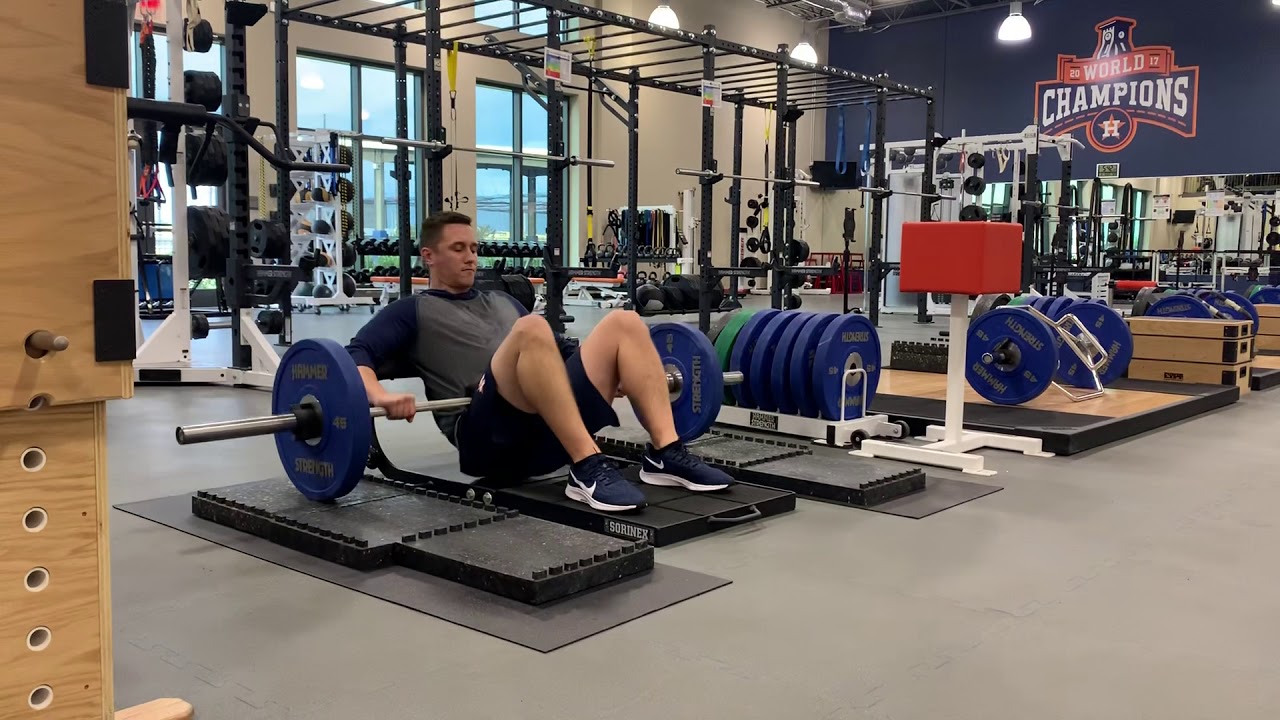 BB Hip Thrust - Off Bench Isometric - YouTube