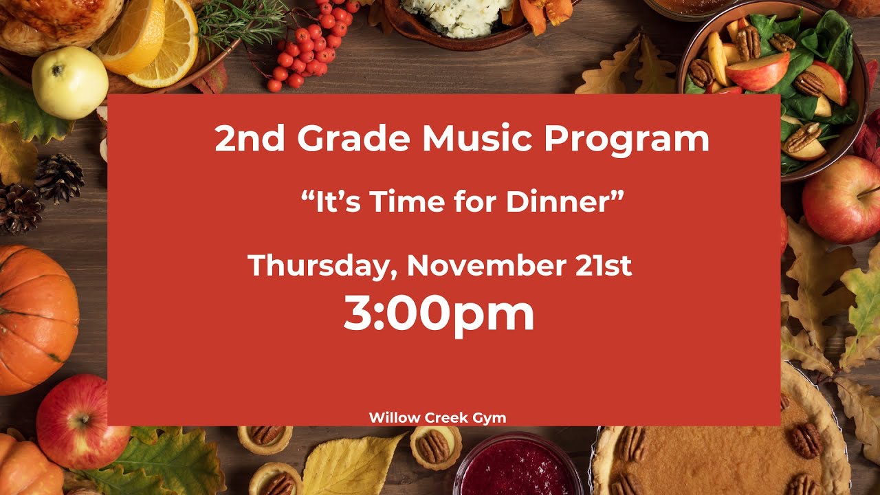 "It's Time for Dinner" 2nd Grade Music Performance - YouTube