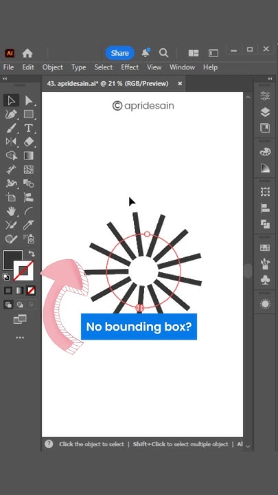 Learn Adobe Illustrator, day 24. How to fix not showing up bounding box in transform tool. - YouTube