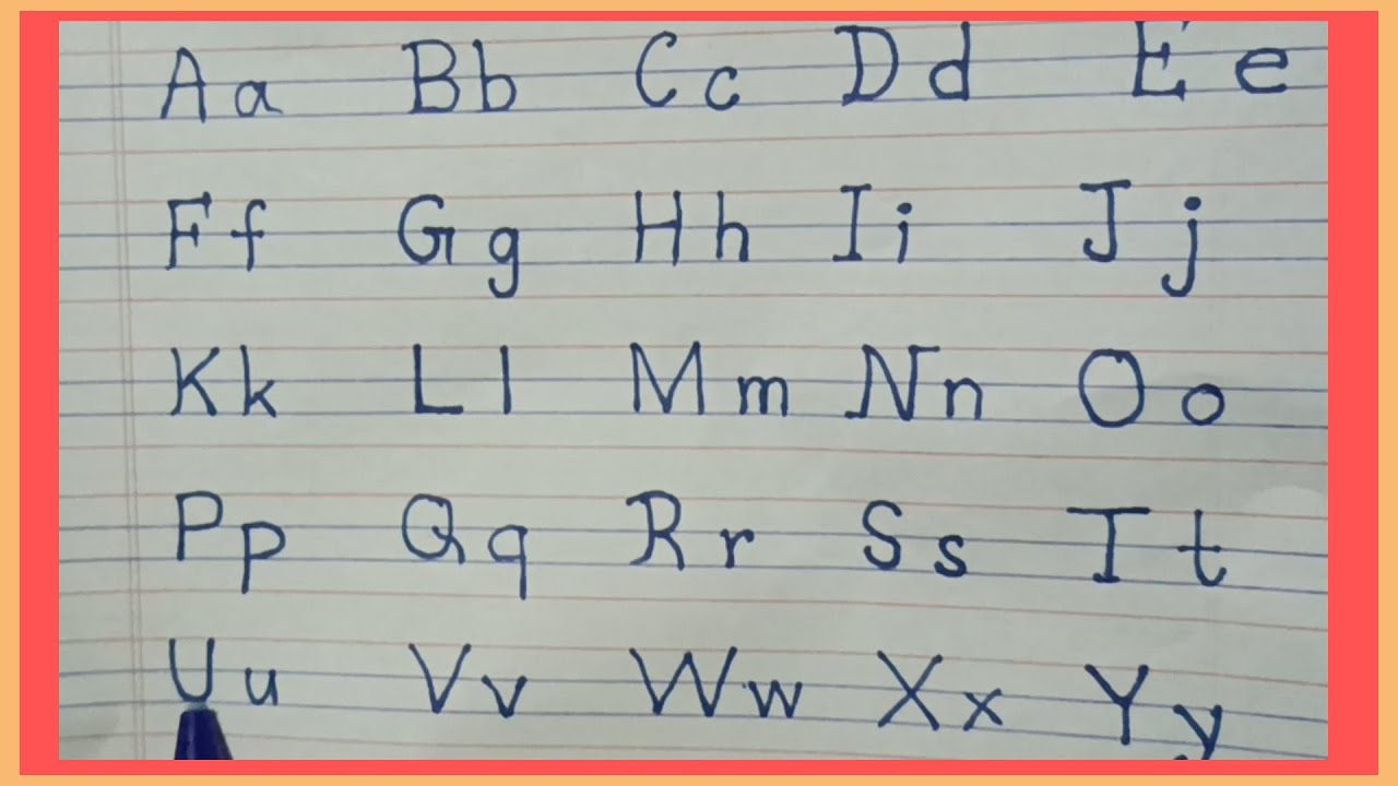 Small And Capital Letters Writing Reading Practice in 4 line | Abc ...
