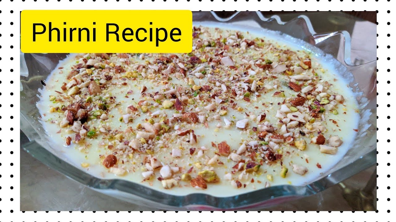Firni Recipe || Rice pudding Recipe || Fast And Easy Recipe - YouTube