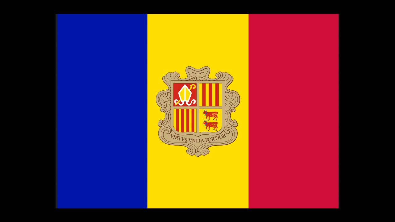 Andora Flag and Andorra national anthem - YouTube
