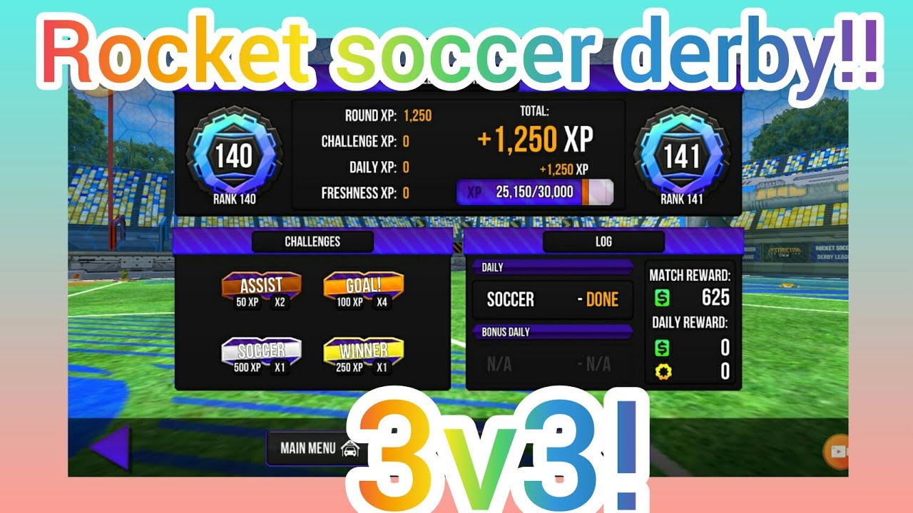 (Rocket soccer derby 3v3.) - YouTube