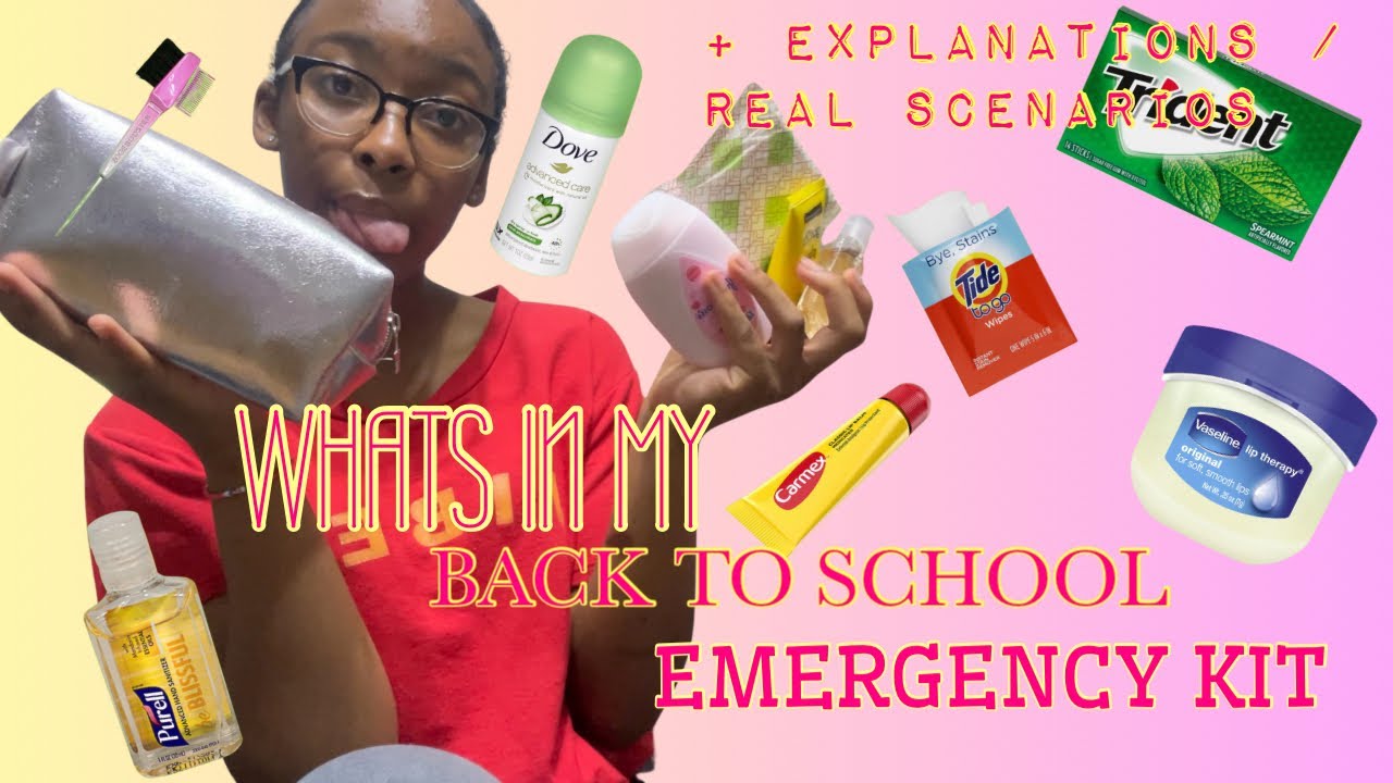 WHAT’S IN MY EMERGENCY BACK TO SCHOOL EMERGENCY KIT 2024 👝Season 1 Episode 2 | Vaeh’s Diary ...