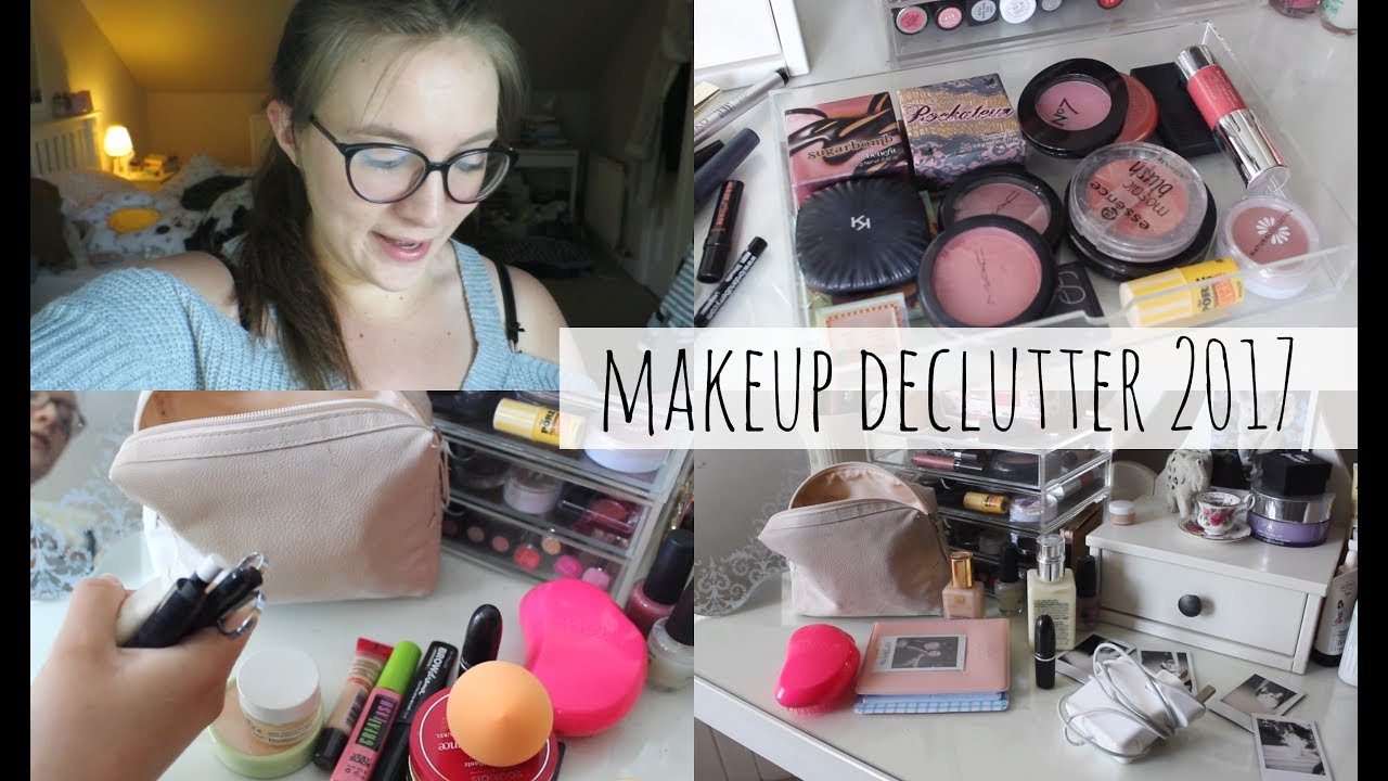 MAKEUP DECLUTTER 2017 - YouTube