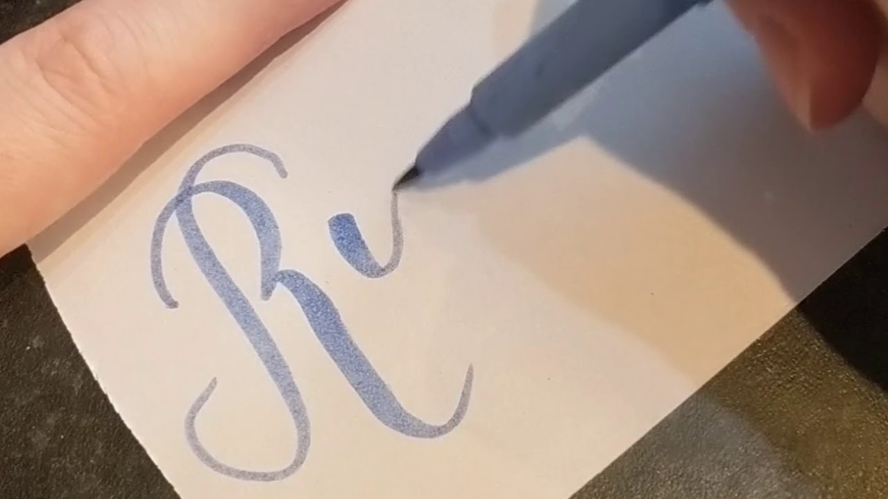 Ryan - modern calligraphy name - real time lettering - YouTube