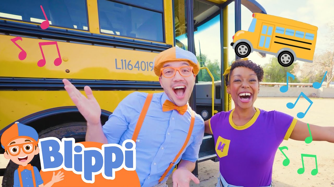 Blippi Rides the Wheels on the Bus! - YouTube