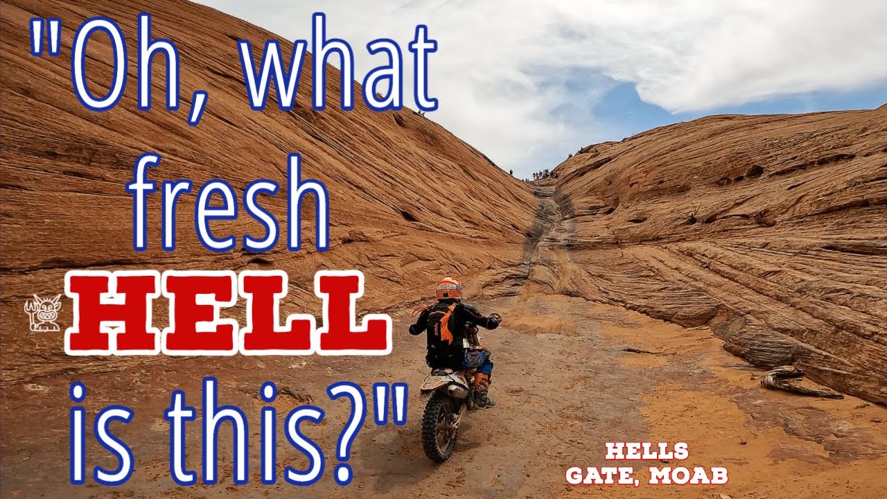 Hells Gate Moab TE250i, Beta, KTM, Husqvarna dirt biking fun - YouTube