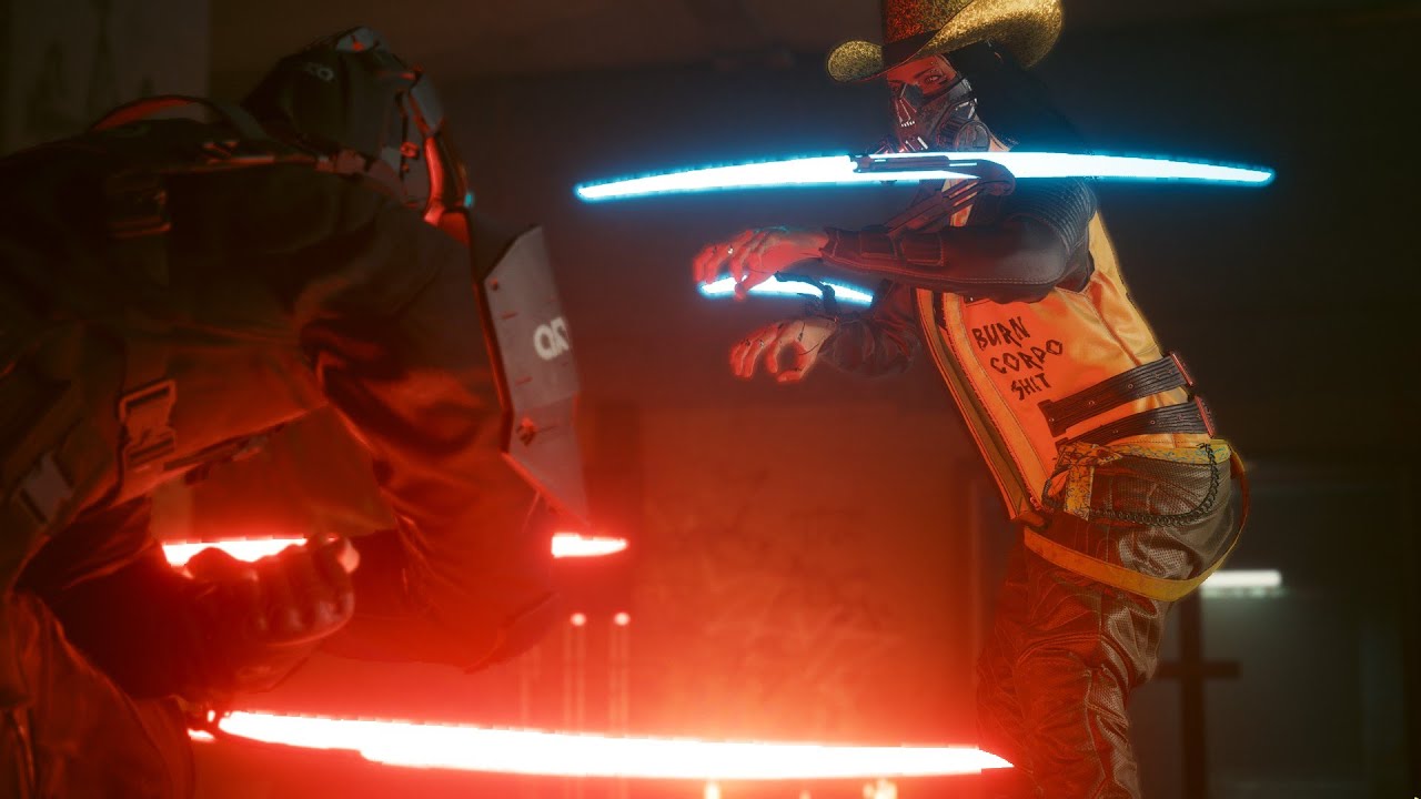 Punked Up Lightsaber Dual With Oda Cyberpunk 2077 - YouTube