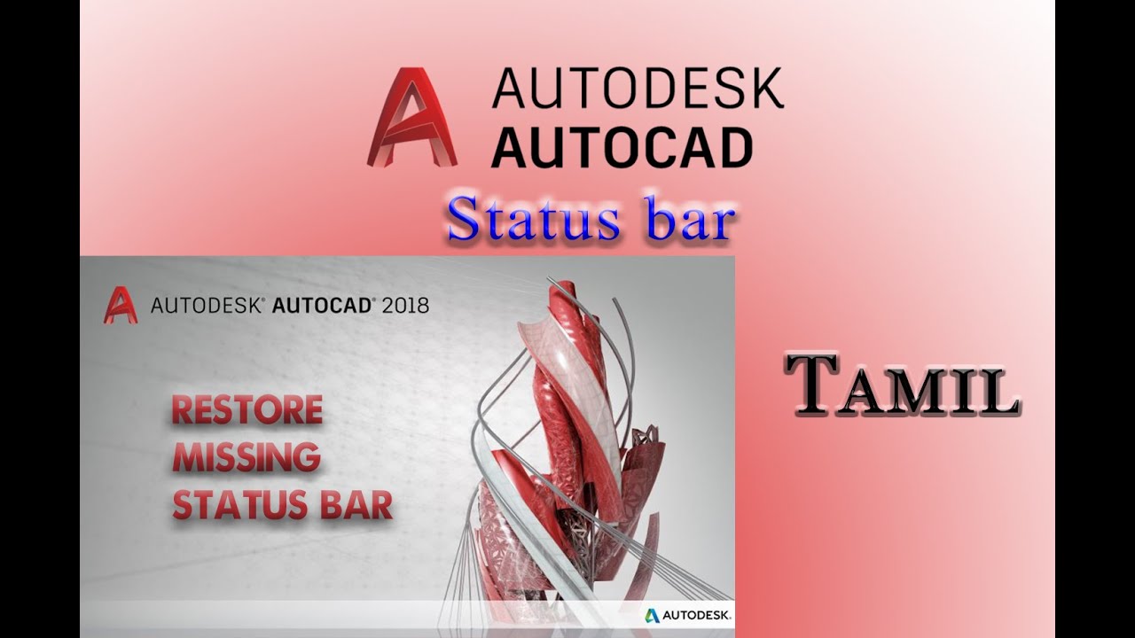 AutoCAD - Status bar | Tools | How to restore missing status bar in ...