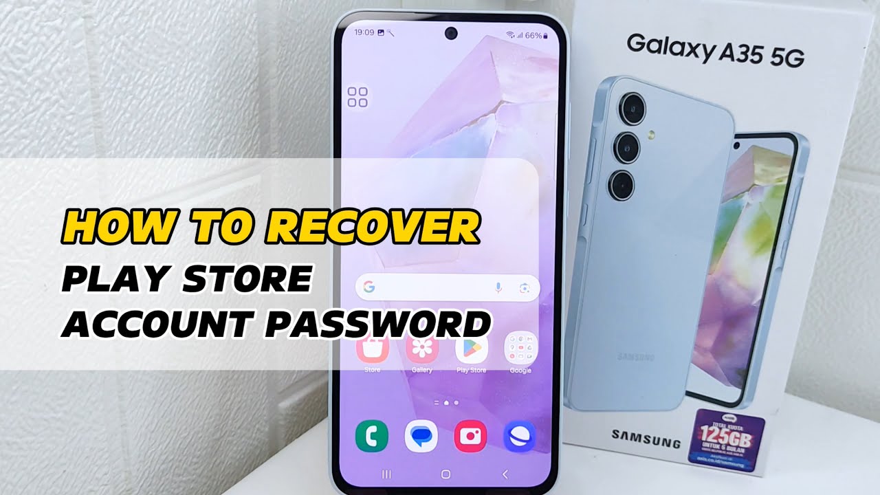 Samsung A35 5G | How To Recover Play Store Account Password - YouTube