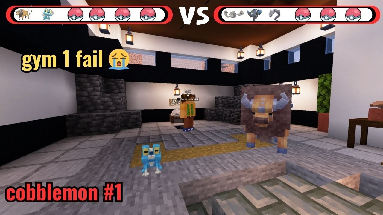 I LOST 3 TIMES to Brock! 💀 | Cobblemon Gym 1 Battle | COBBLEVERSE EP1 ...